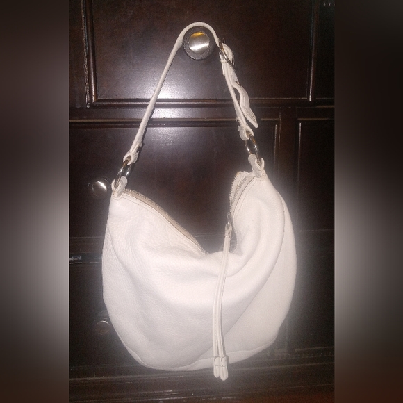 Coach | Bags | Coach B9693655 Ali Cream Leather Hobo Shoulder Bag ...